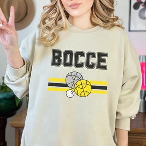 Bocce Athletic Sweatshirt for Bocce Ball Tournament Team Shirt College ...