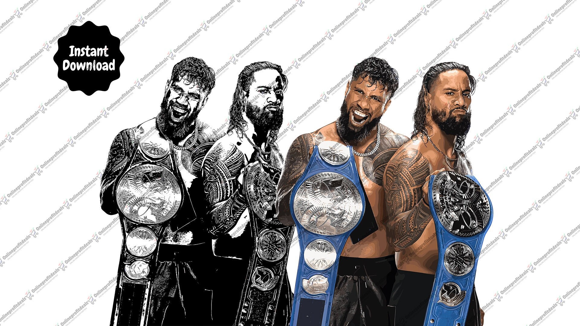 WWE the USOS, Instant Download, Digital Files, Png, Pdf, Psd, Ai and ...