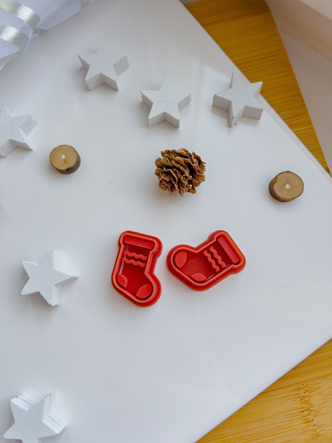 Christmas Socks Clay Cutters Winter Stocking Polymer Clay Cutters Santa ...