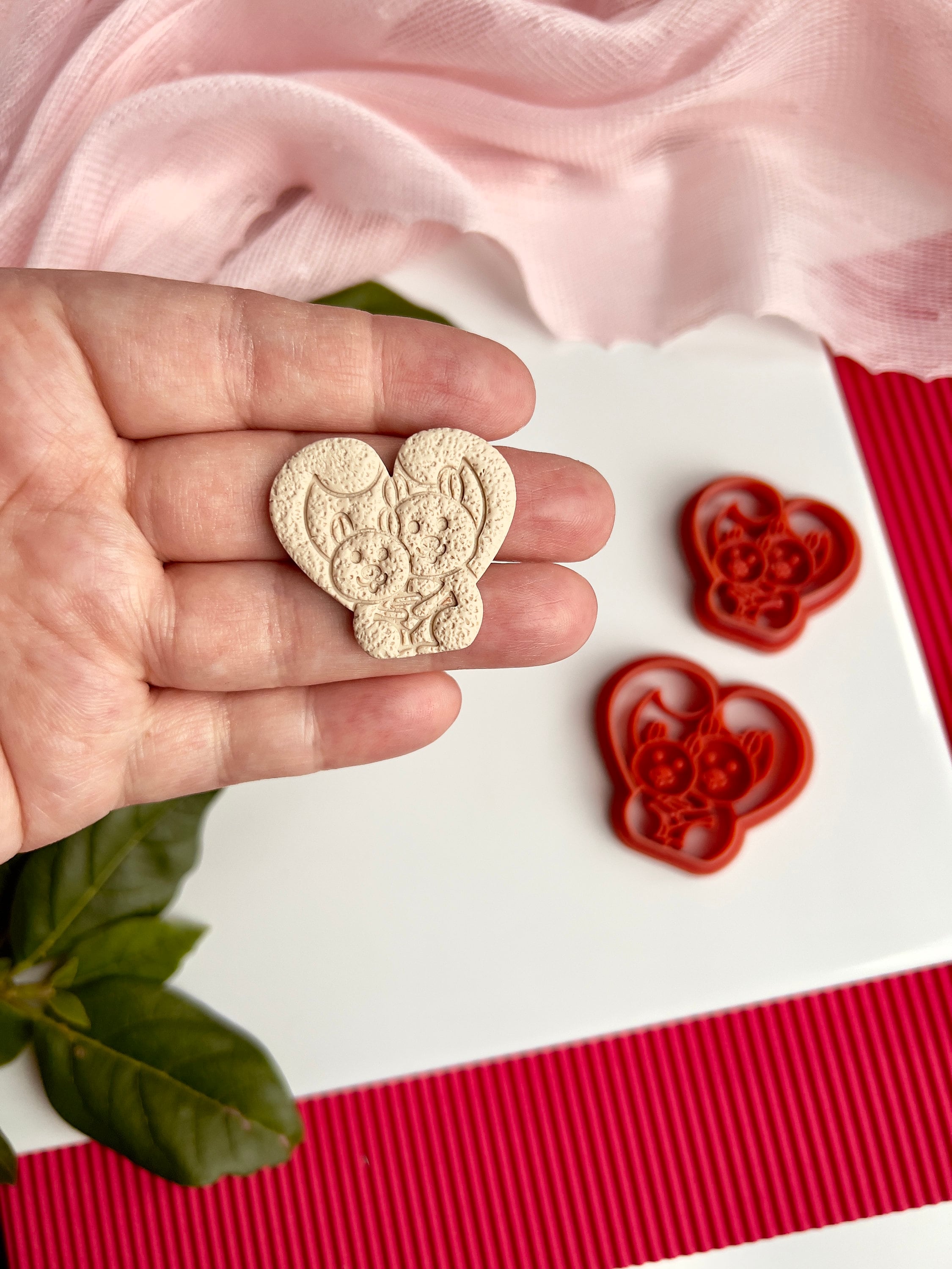 Squirrels Clay Cutter Cute Animals in Love Cutters Valentine's Polymer ...