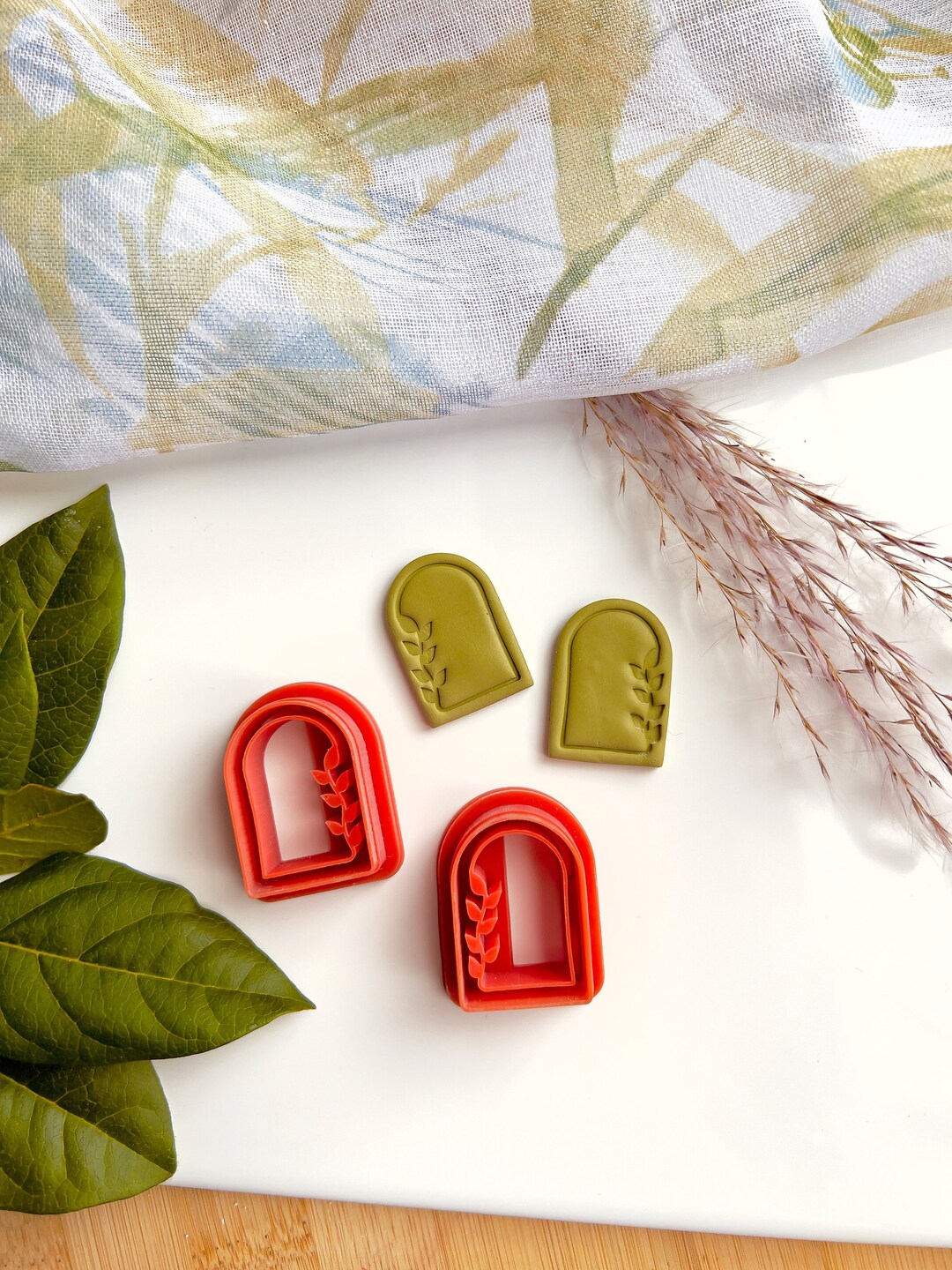 Arch Floral Clay Cutter | Spring Polymer Clay Cutters | Plants Earrings ...