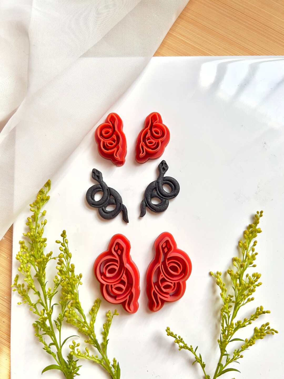 Snake Embossed Clay Cutter Esoteric Polymer Clay Cutters Mystic Cutters ...