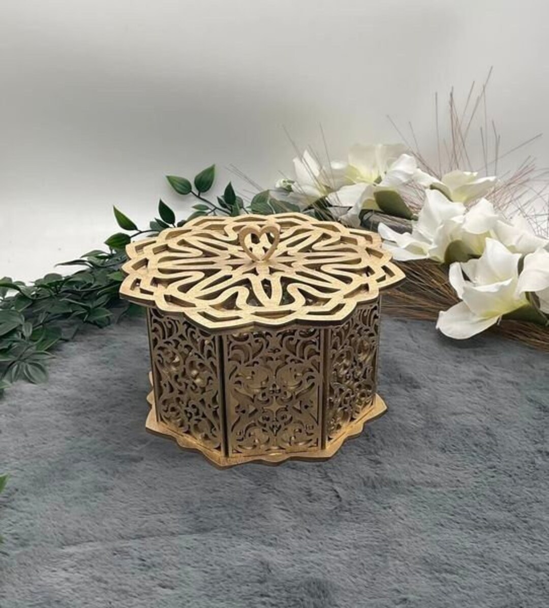 Teebox Holz Goldene Box für Teebeutel Laser Cut Teebox in - Etsy.de