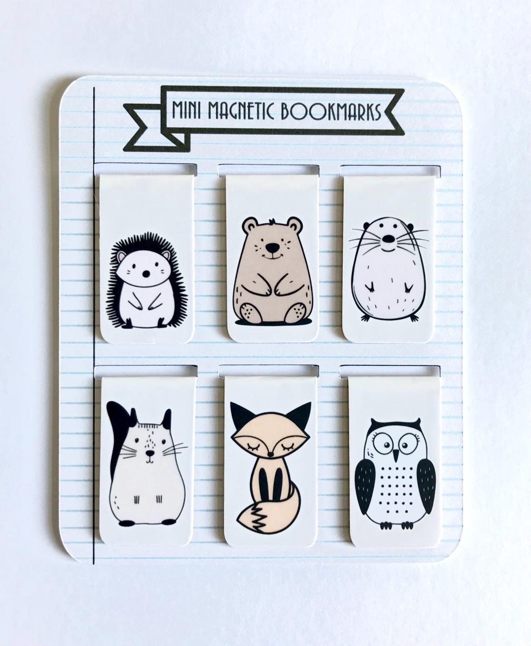 Mini Magnetic Bookmark Set /animal Magnetic Bookmarks/forest Animals ...