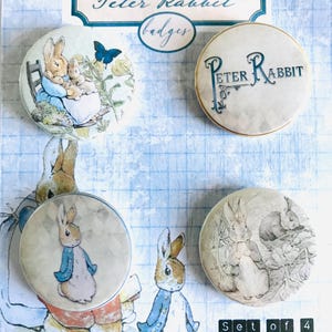 Peter Rabbit Pins/peter Rabbit Badges/set of 4 Peter Rabbit Pins/peter ...