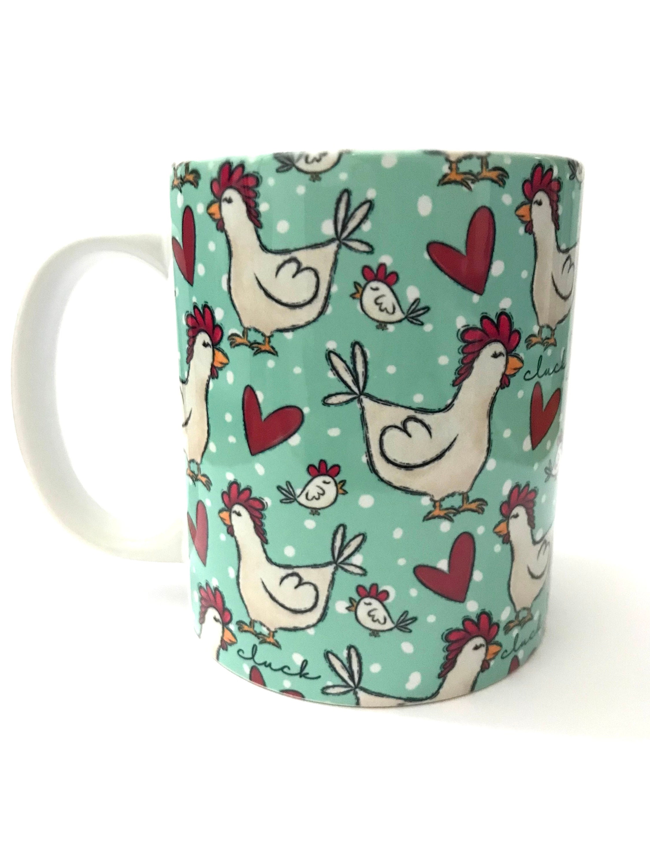 Chicken Mug,hen Mug,cute Chicken Mug,cartoon Chicken Mug,cartoon Hen ...