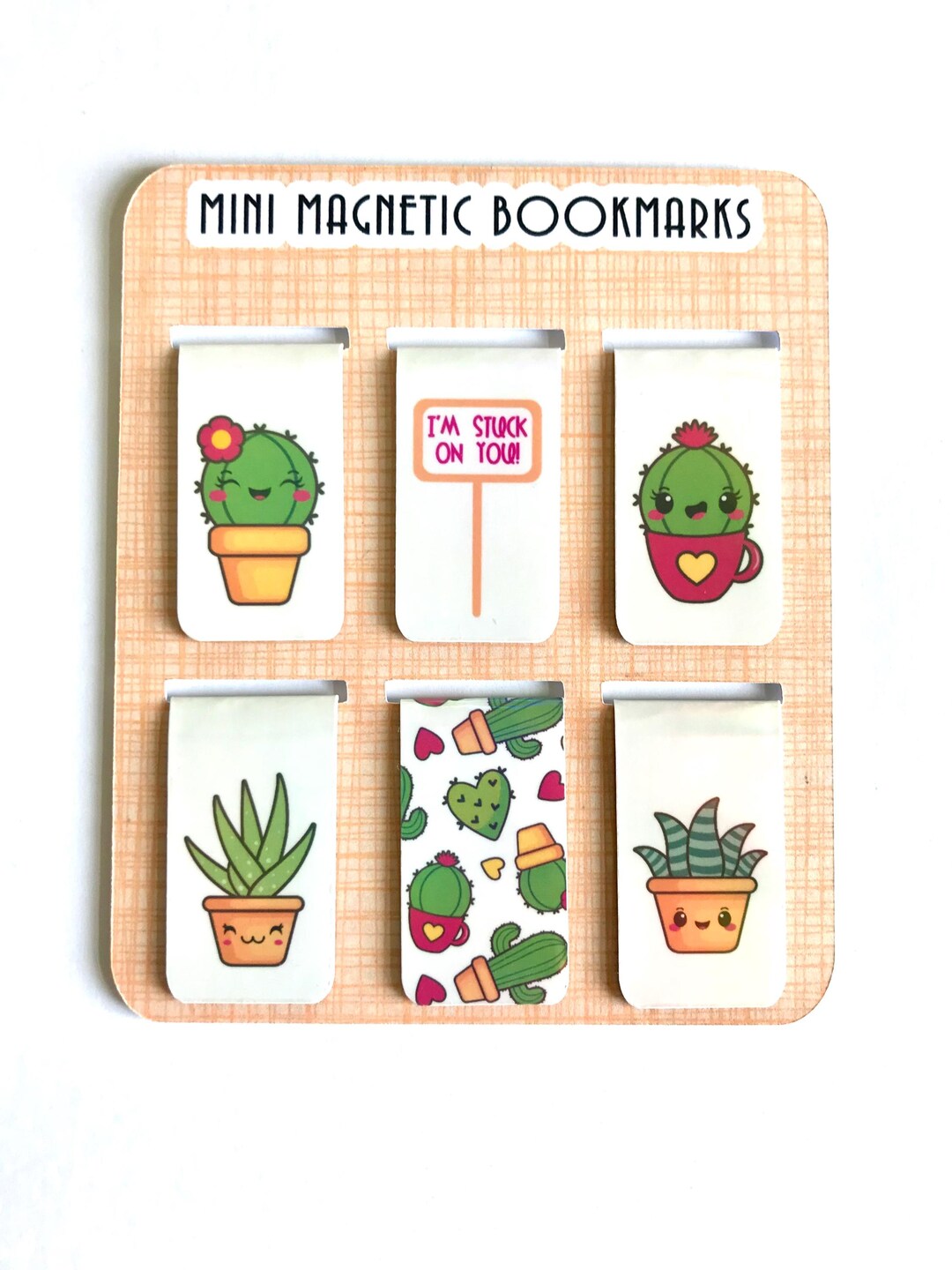 Succulent Magnetic Bookmark Set /cute Plant Magnetic Bookmarks/cactus ...