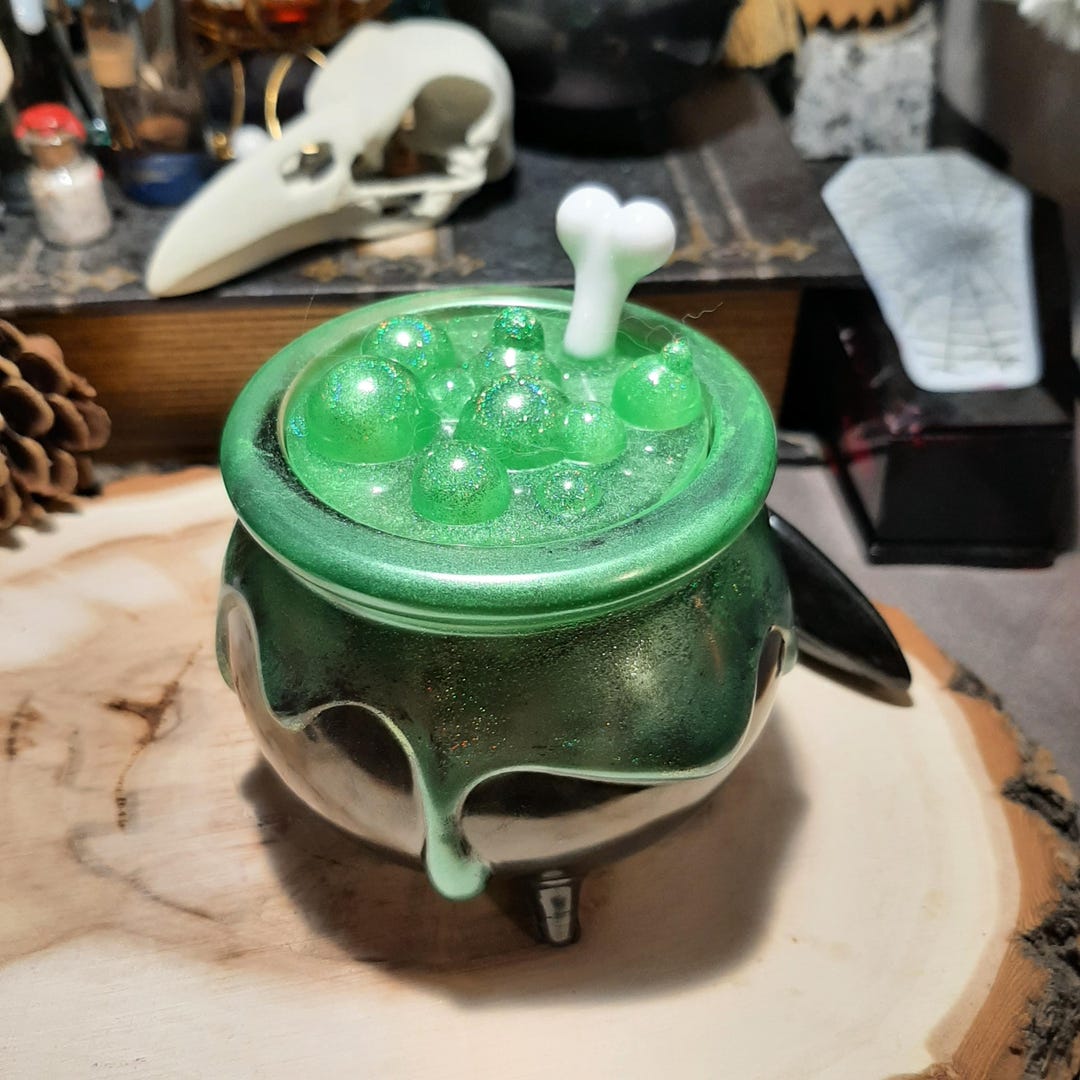 Mystical Resin Cauldron Jar – Jewelry, Runes, Charms, Wishes, Magick ...