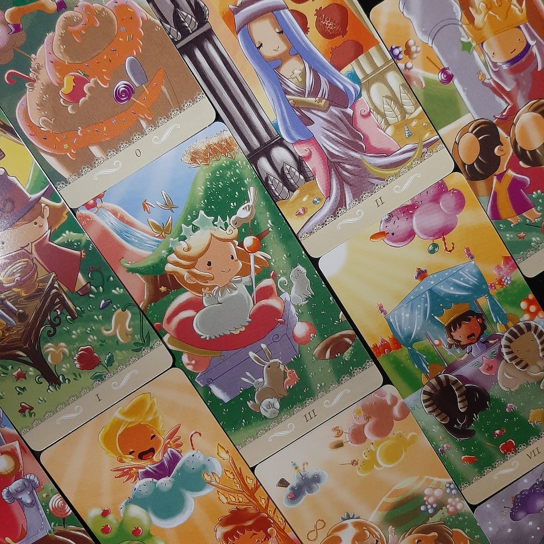 Child Kid Friendly Tarot Card Bookmark With Tassel, Optional Rune or ...