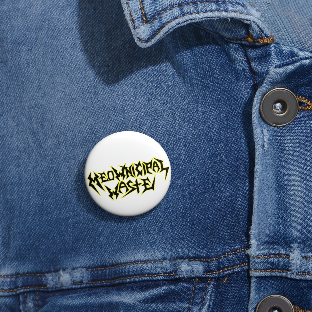 Municipal Waste Parody - Meownicipal Waste Pin - Etsy