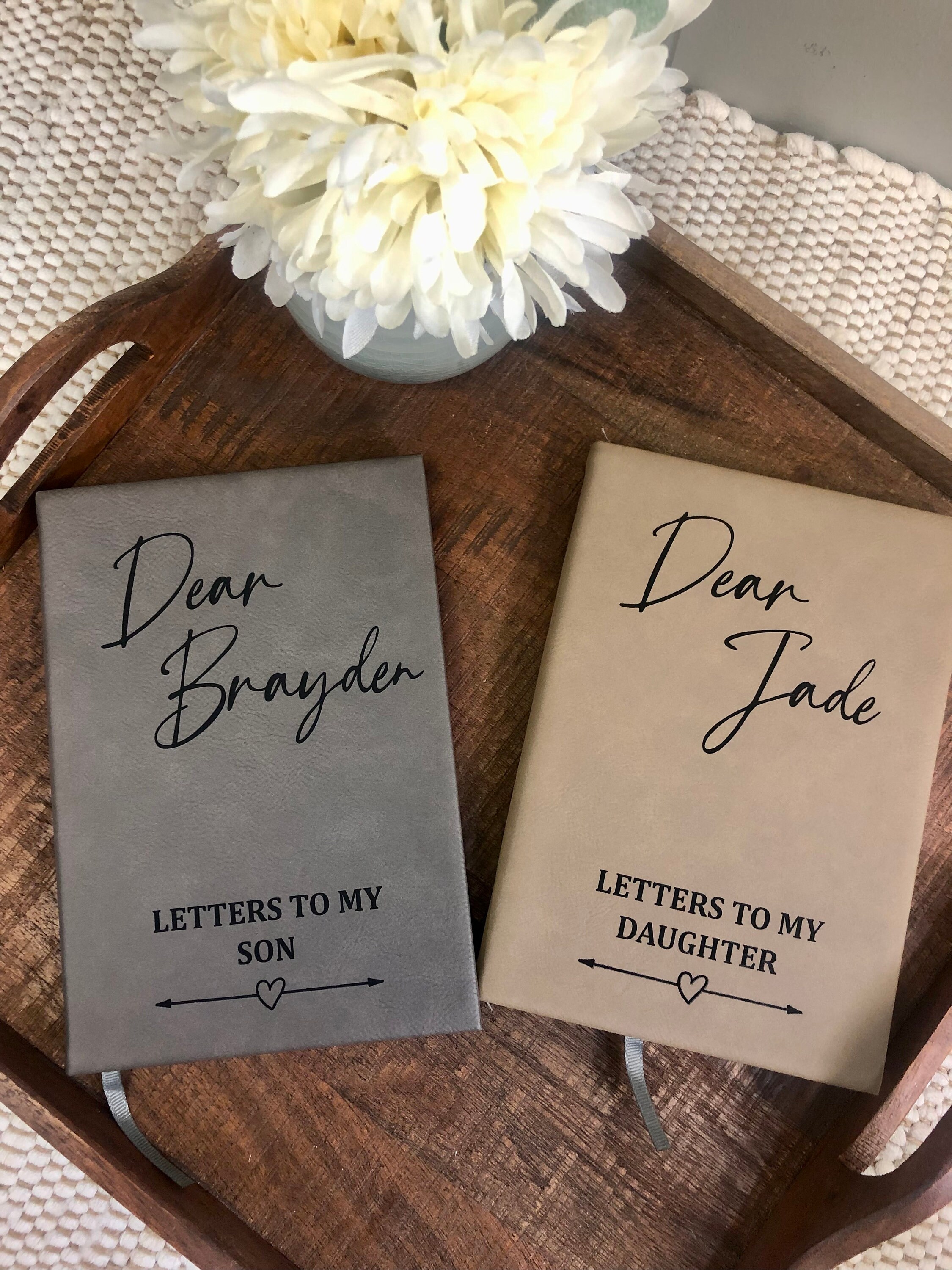 Personalized Leatherette Journal, Engraved Diary Gift, Letters to My ...