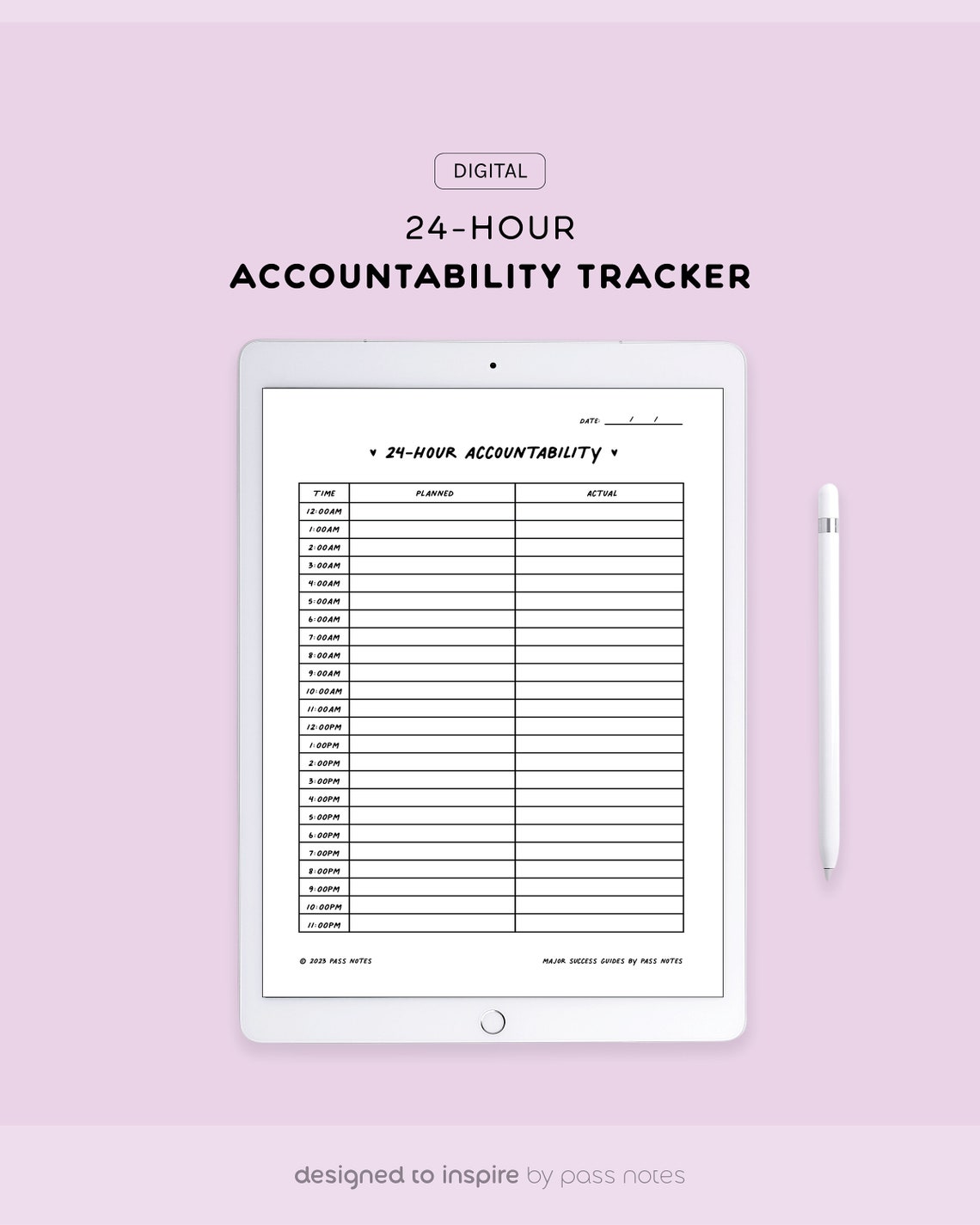24-hour Accountability Tracker Sheet - Etsy