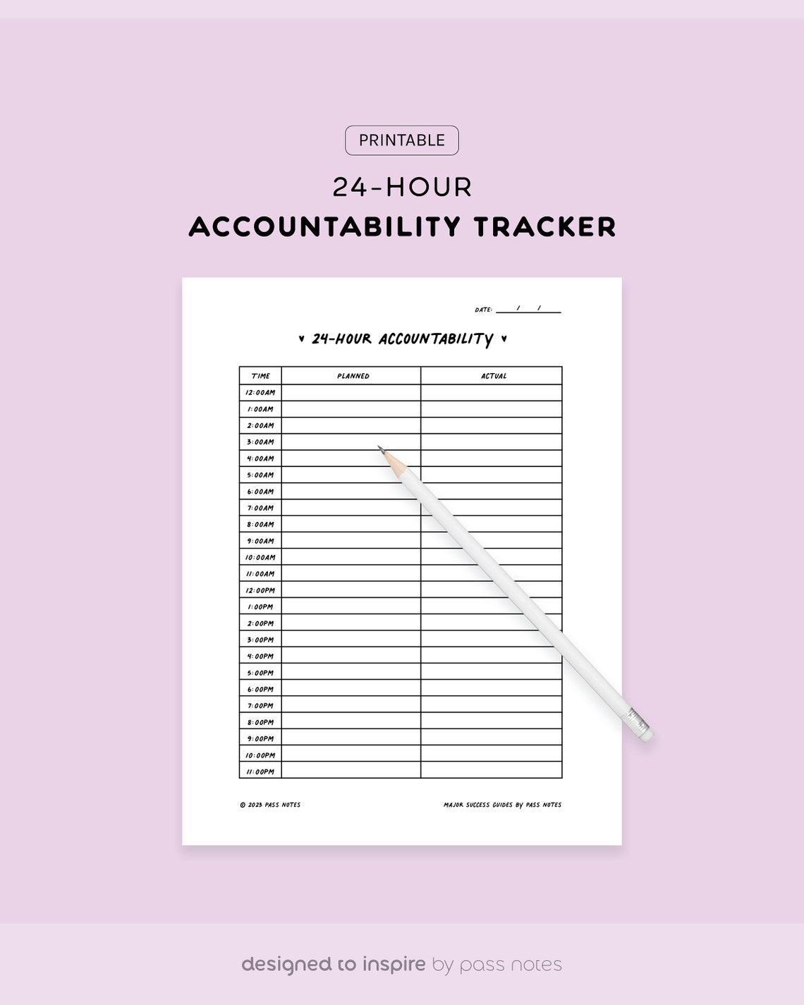 24-hour Accountability Tracker Sheet - Etsy