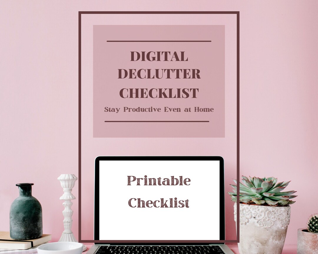 Digital Declutter Checklist, Declutter Checklist, Declutter Challenge ...