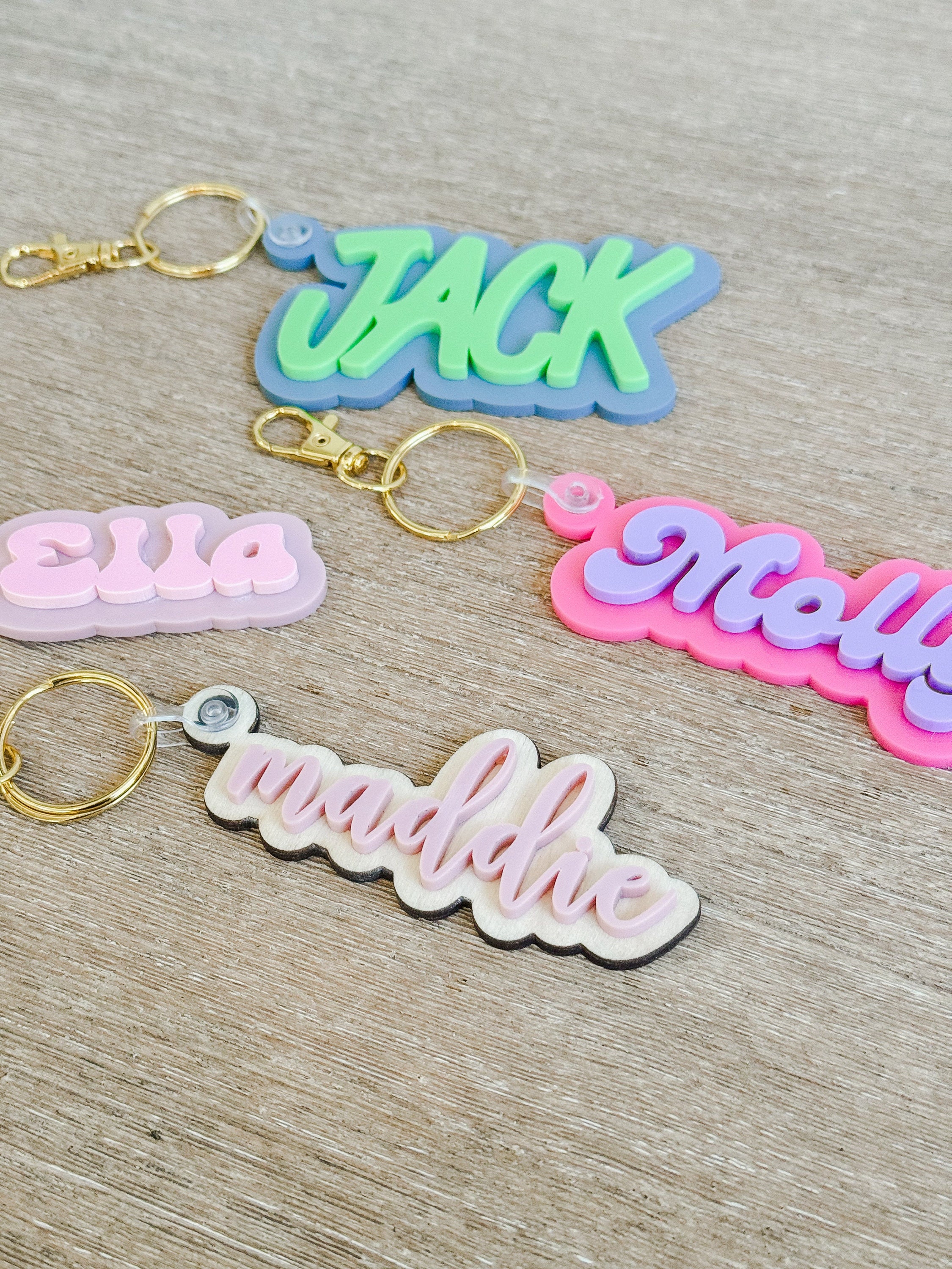 Acrylic Name Keychain - Etsy