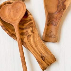Olive Wood Spoon Rest - Etsy