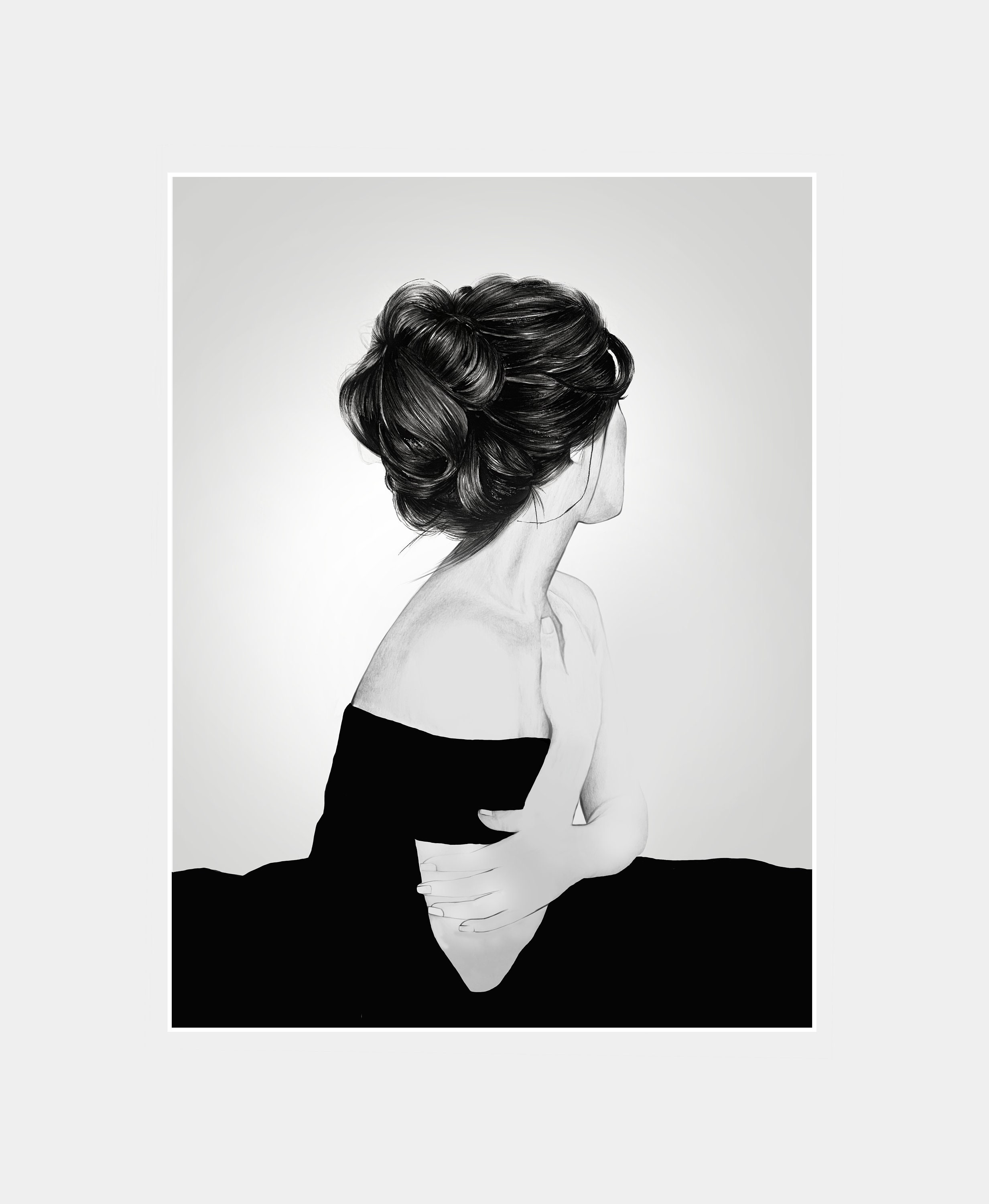 Loneliness 1 - POSTER High Quality /// Linear Minimalistic Woman ...