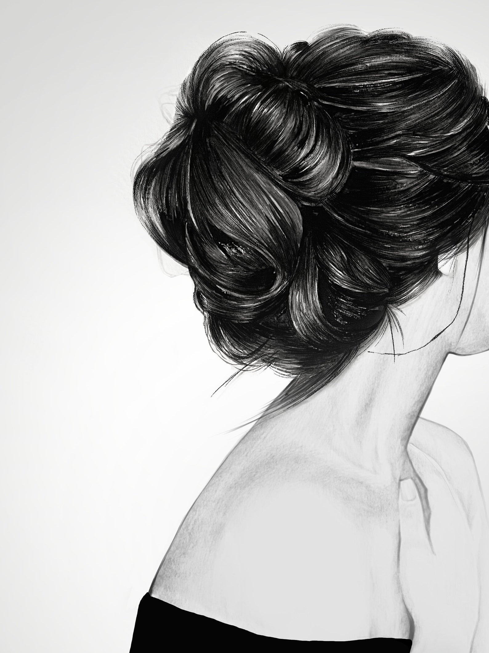 Loneliness 1 - POSTER High Quality /// Linear Minimalistic Woman ...