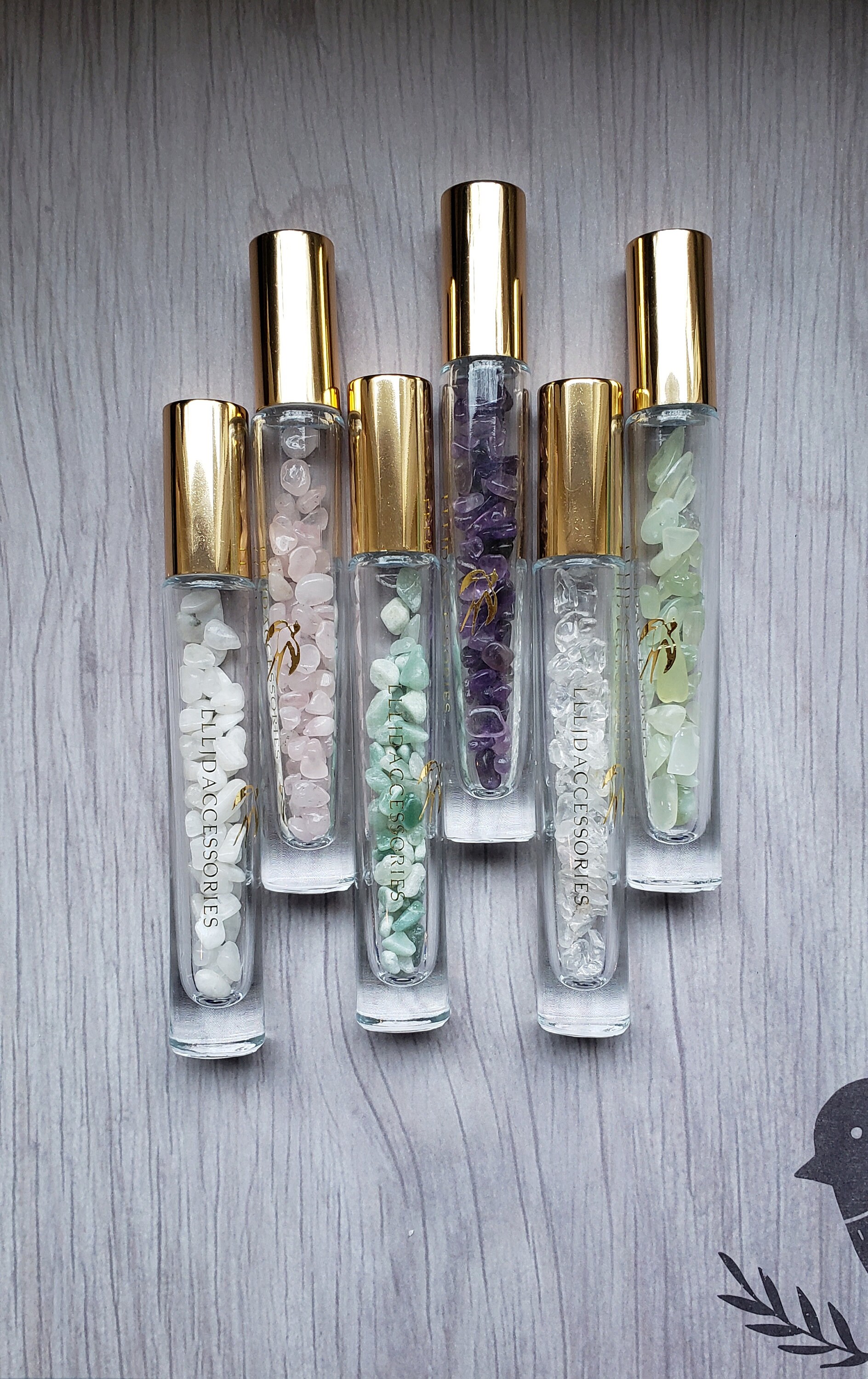 Roller Bottle With Crystals, Gemstone Roller Bottle, Sacred Essential ...