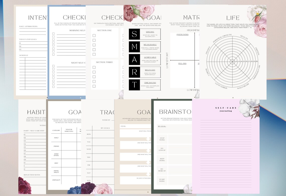 Self Care Journal Self Care Planner Self Love Journal Wellness Journal ...