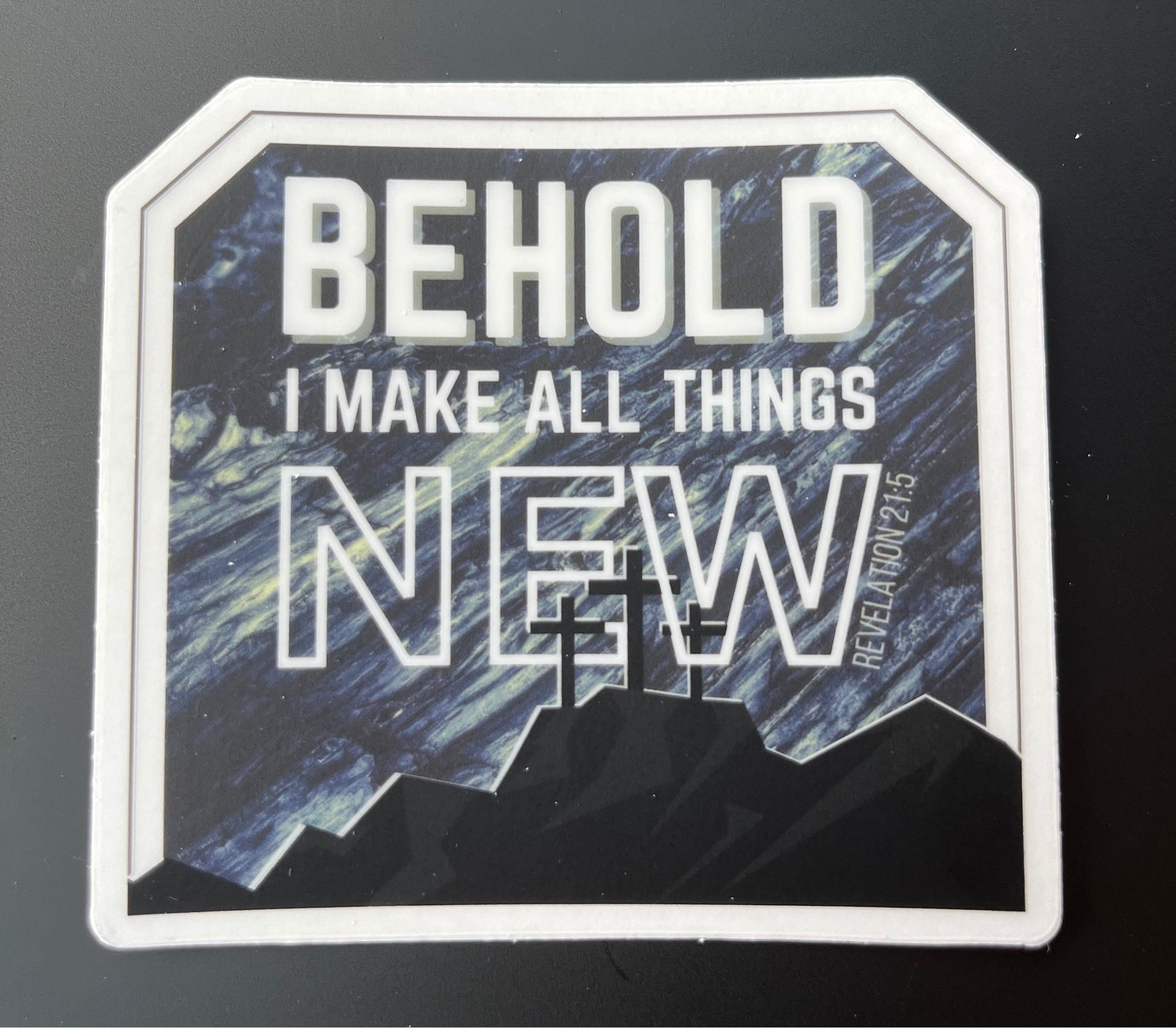 Behold I Make All Things New Sticker: Christian Revelation Quote - Etsy