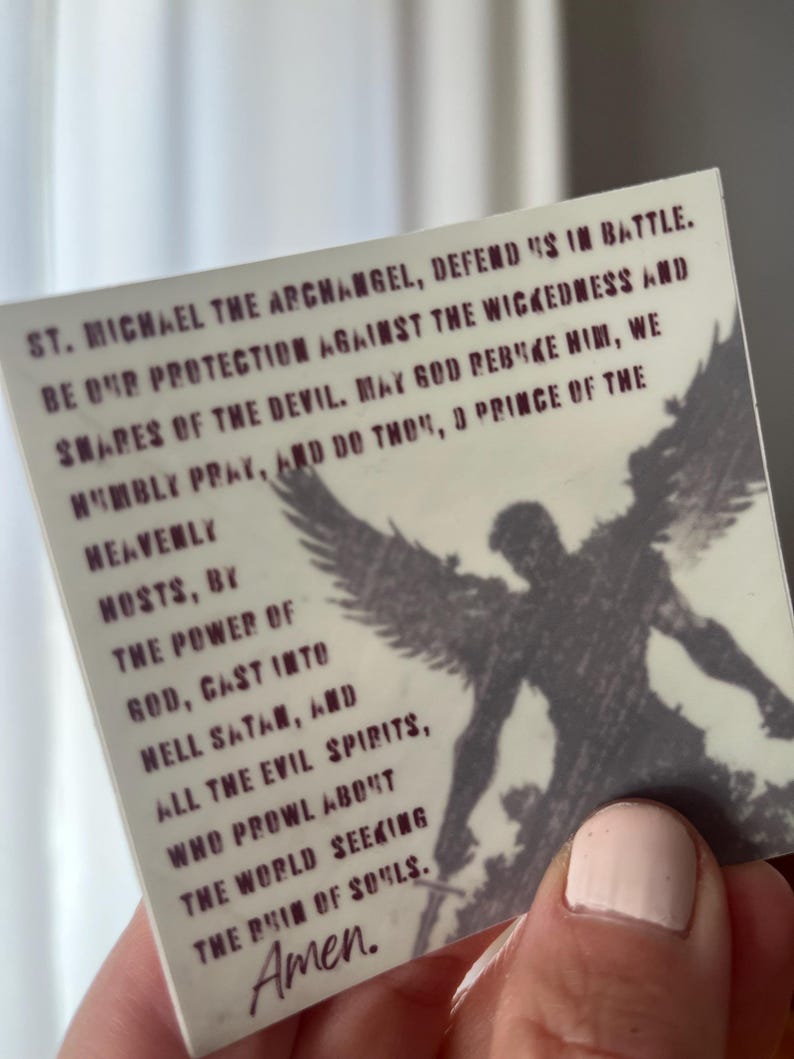 St. Michael the Archangel Sticker | Angels | Catholic Prayers ...
