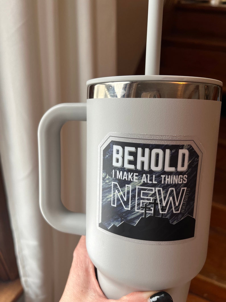 Behold I Make All Things New Sticker: Christian Revelation Quote - Etsy