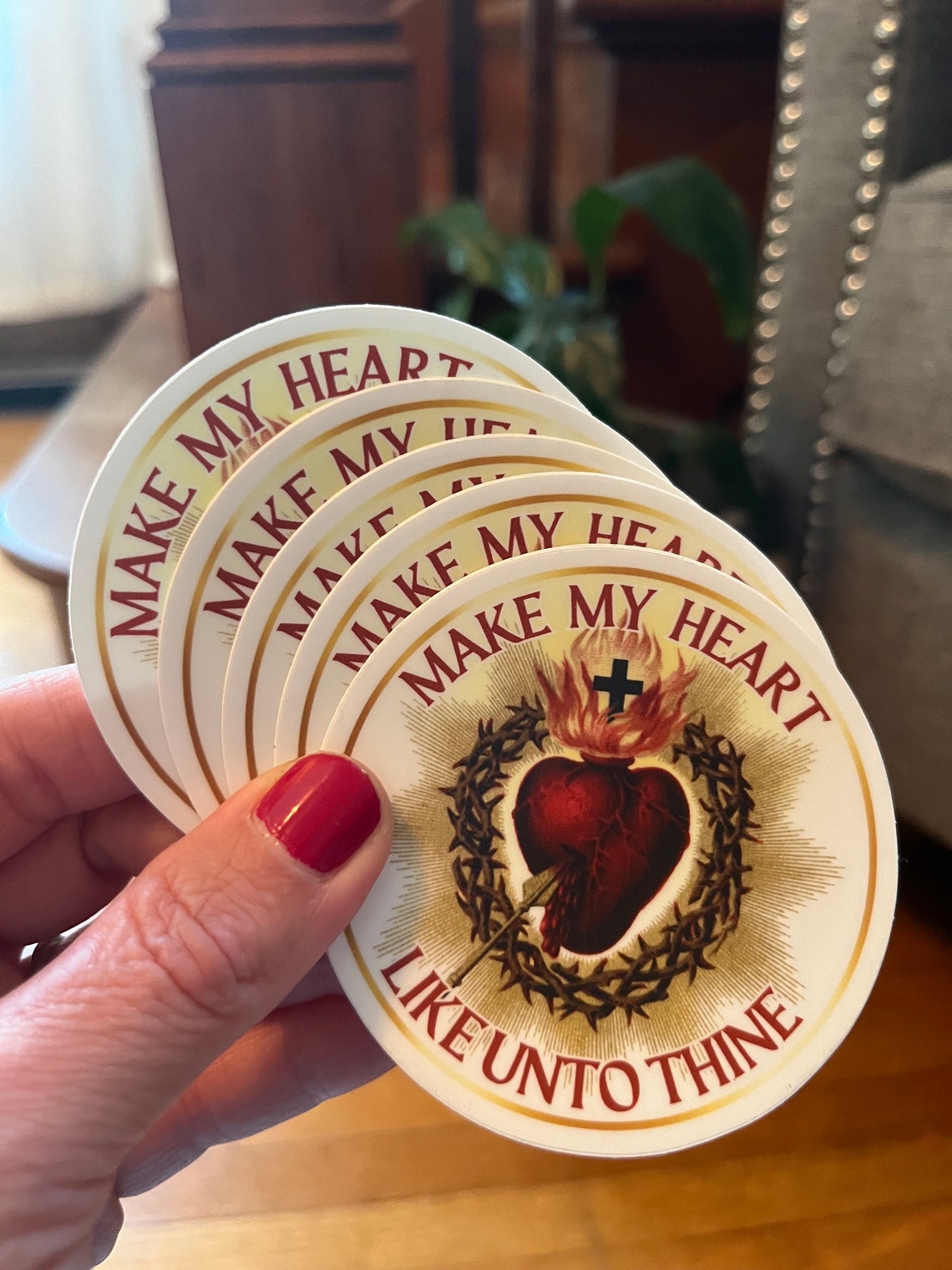 Sacred Heart Sticker | Heart of Jesus | Make My Heart Like Thine ...