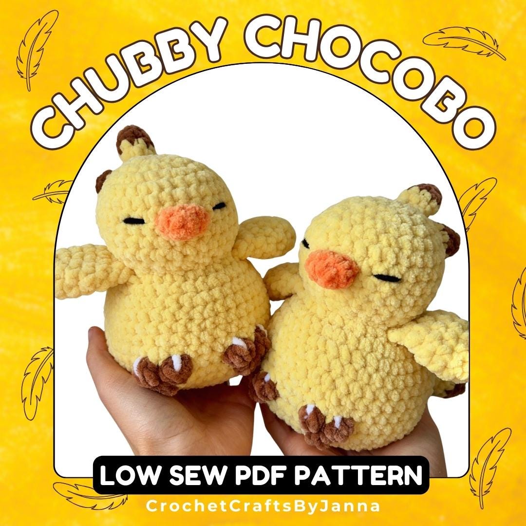 Chubby Chocobo Crochet Pattern | PDF | Cute Bird Video Game Amigurumi ...