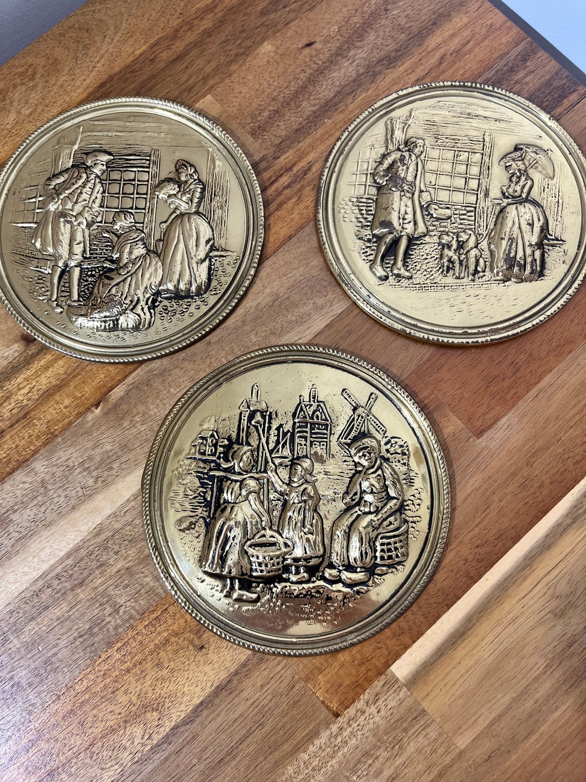 Vintage Brass Colonial Wall Art, Metal Art - Etsy