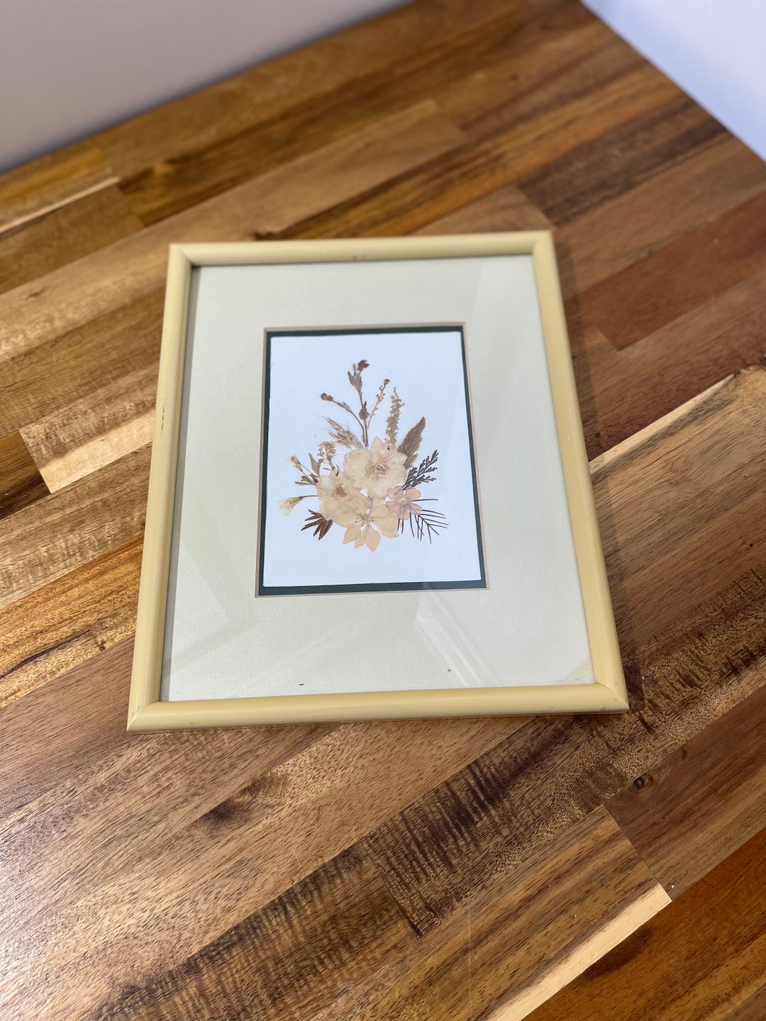 Vintage Figi Giftware San Diego Dried Flower Framed Art, Flower Art ...
