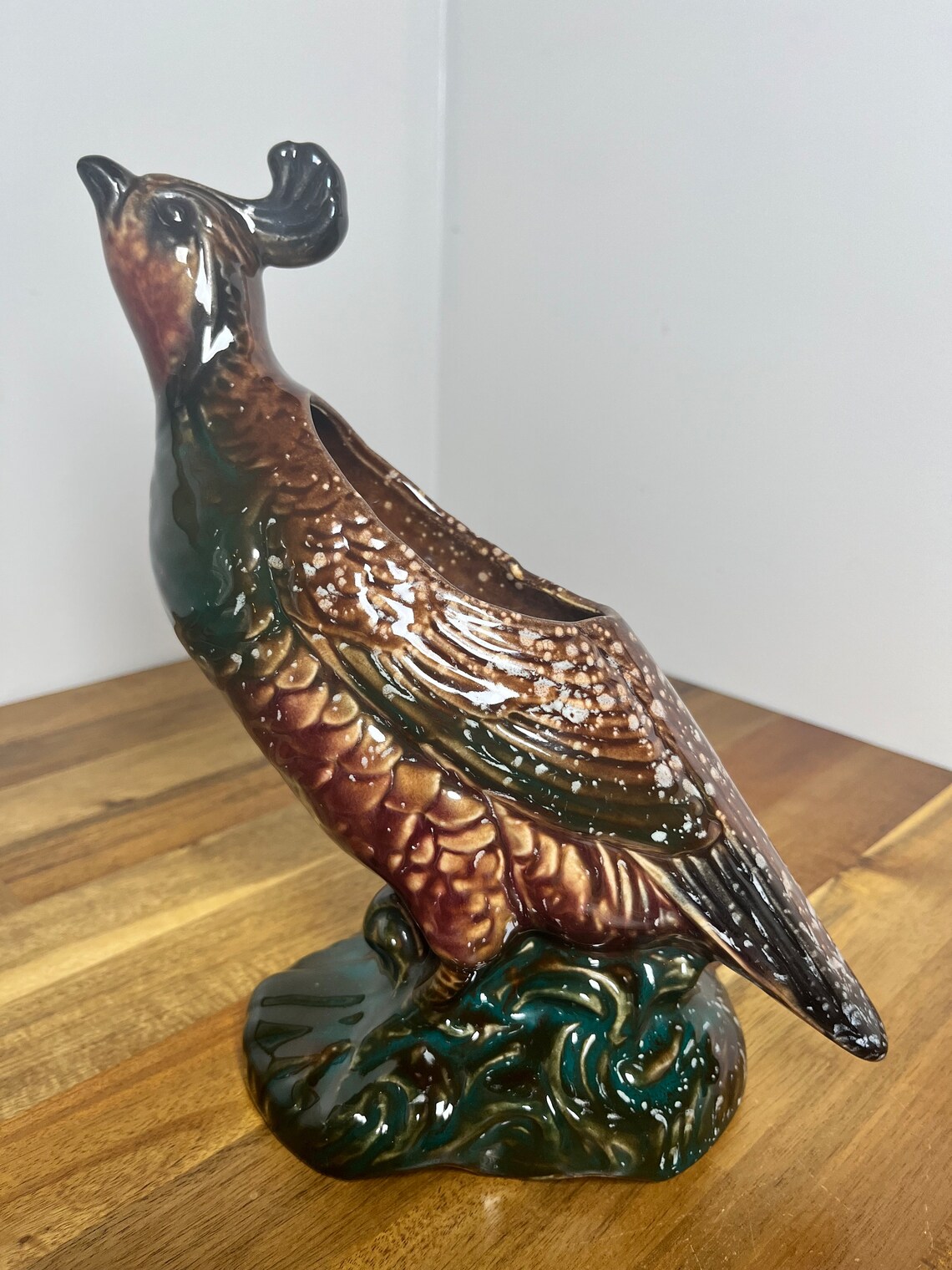 MCM Ceramic Jewel Toned Pheasant Planter. Bird Shelf Decor - Etsy