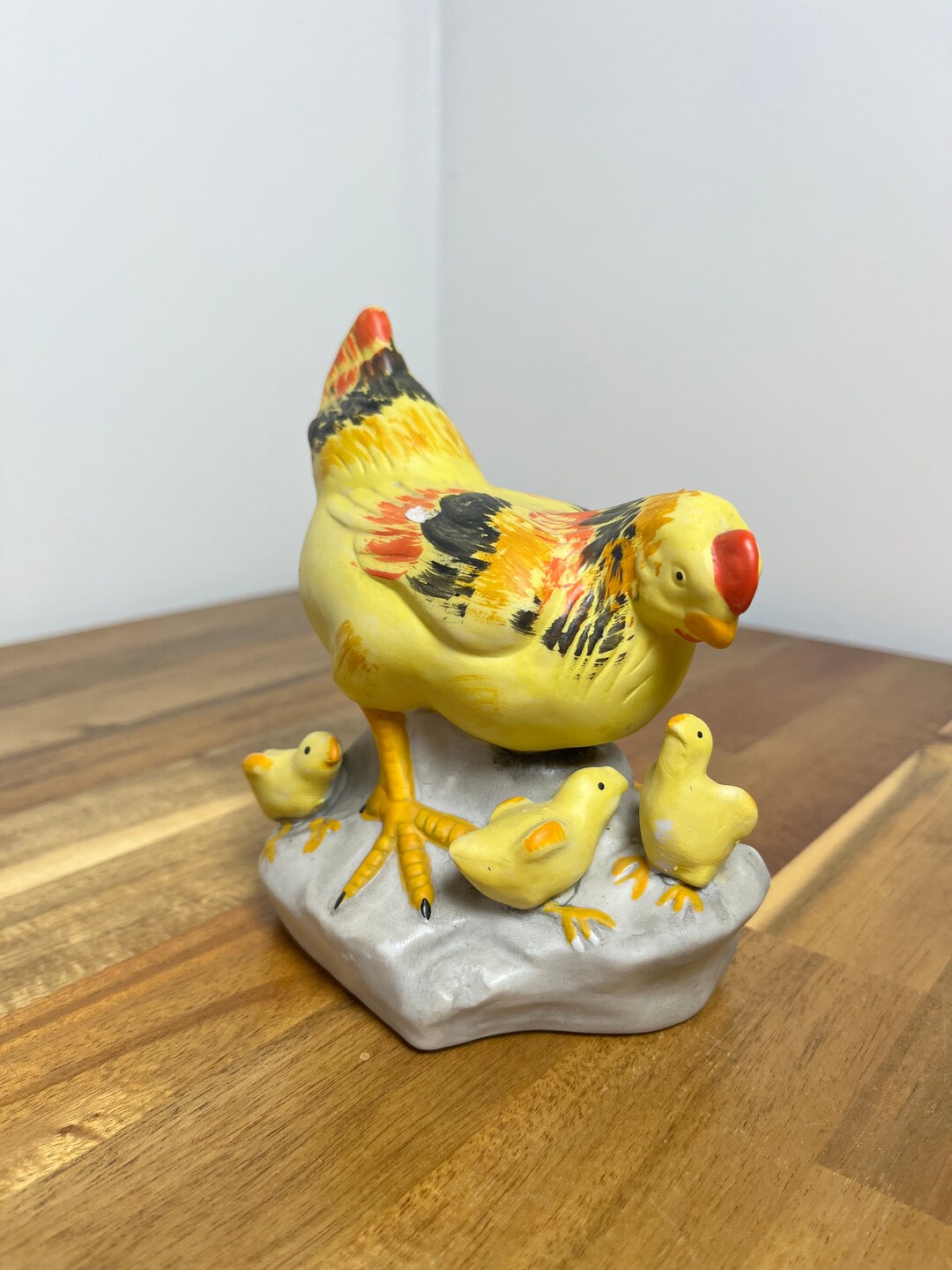 Vtg Rustic Country Hen and Chick Ceramic Figure Decor. Vtg Farmhouse ...