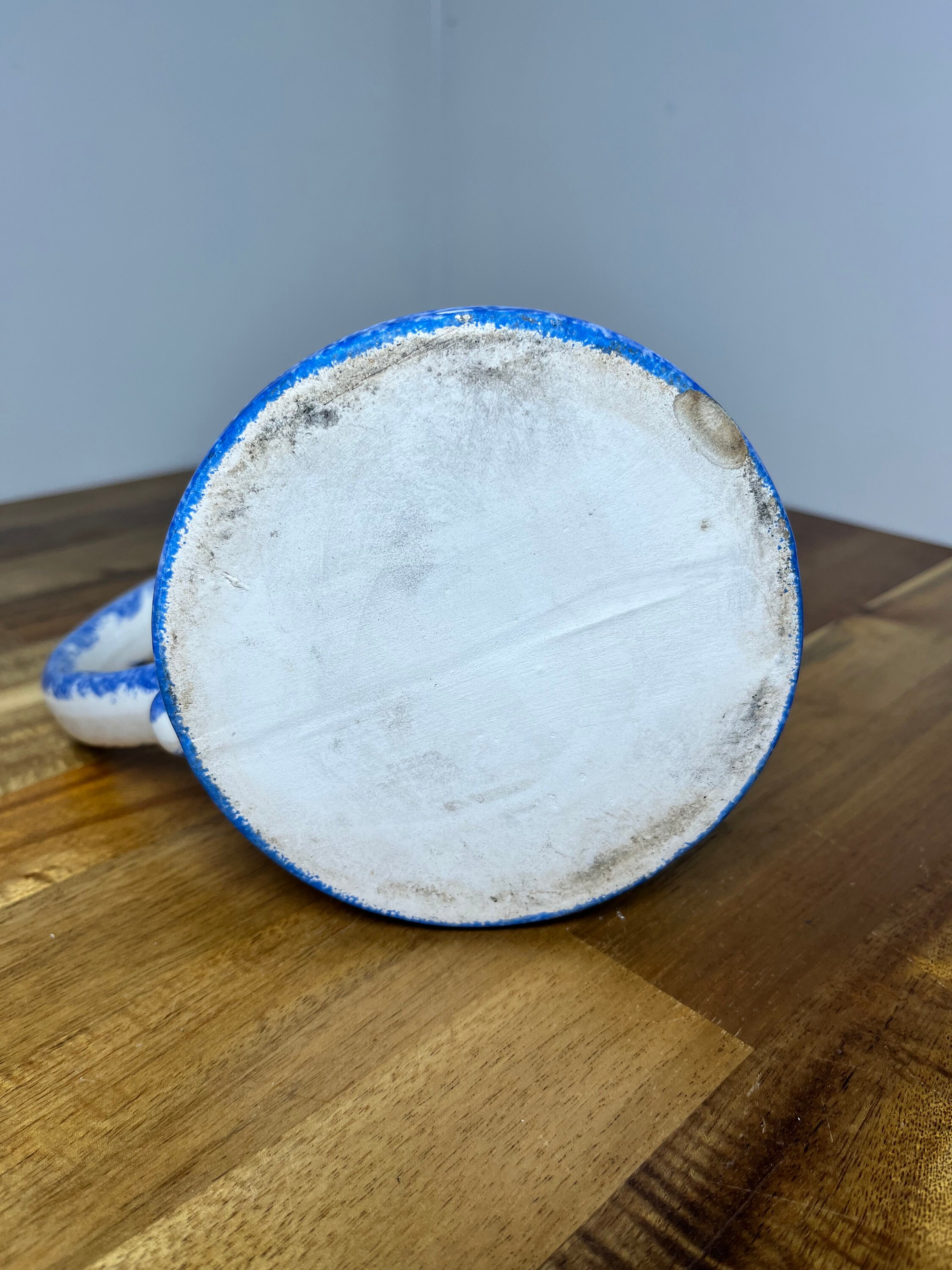 Vtg Texas Bluebonnet Sponge Pottery Pitcher - Etsy