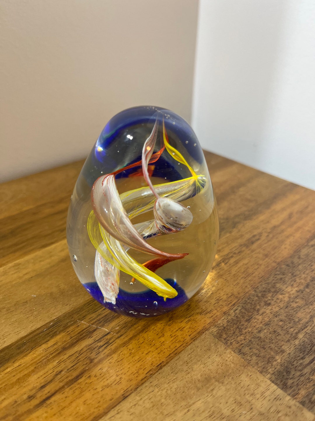 Vintage Glass Art Paper Weight, Office Decor, Desk Decor, Glass Art - Etsy