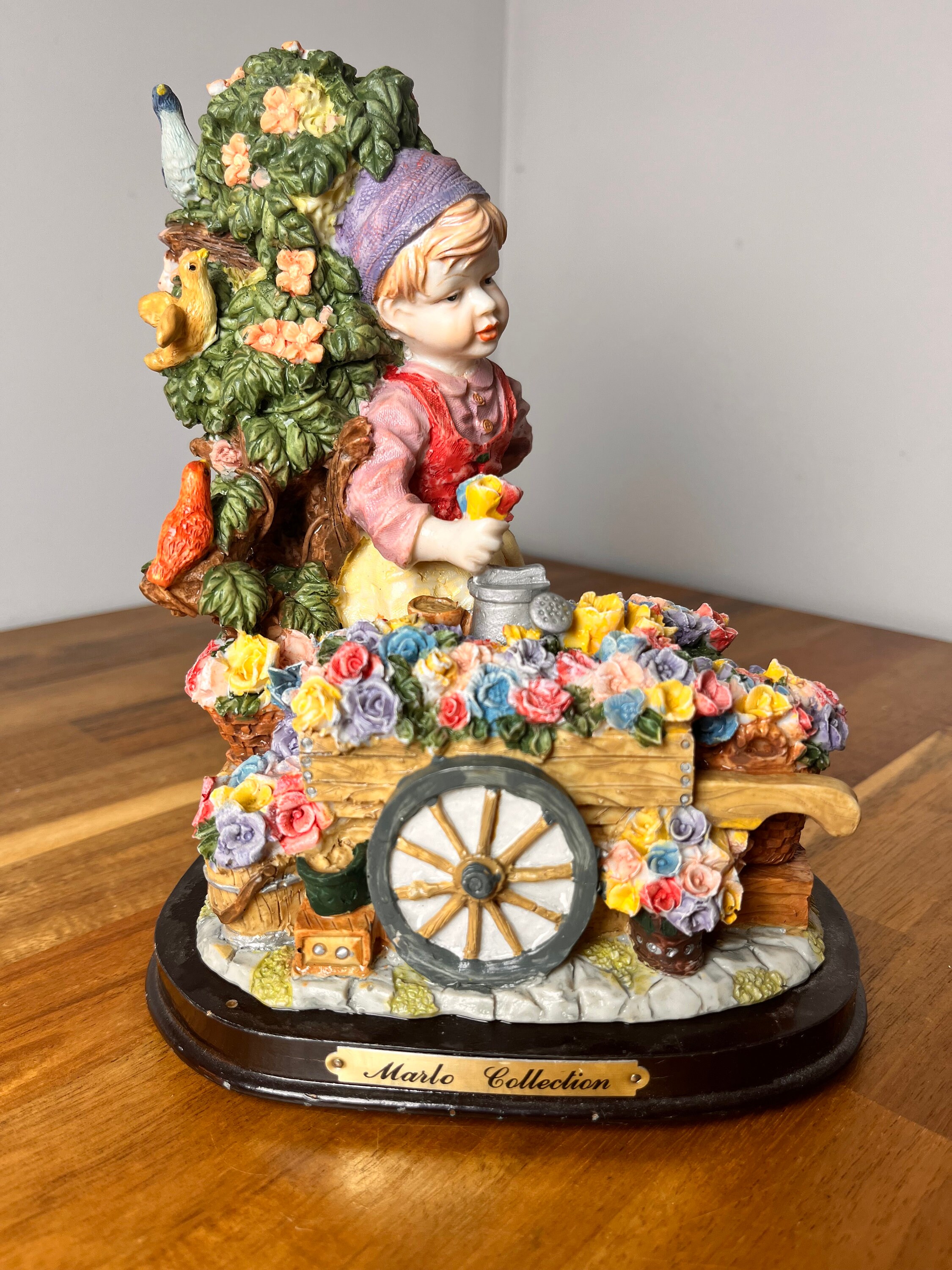 Vtg Marlo Collection Town Flower Girl. Flower Shelf Decor. - Etsy