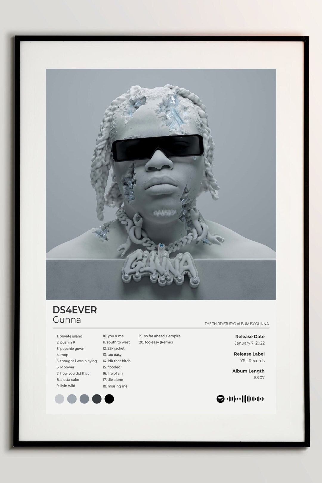 Gunna - Ds4ever Custom Album Cover Poster | Digital Download - Instant ...
