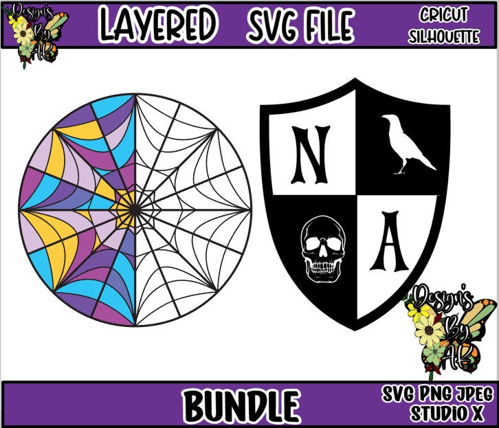 Nevermore SVG Bundle, Nevermore Crest SVG, Nevermore Window Layered SVG ...
