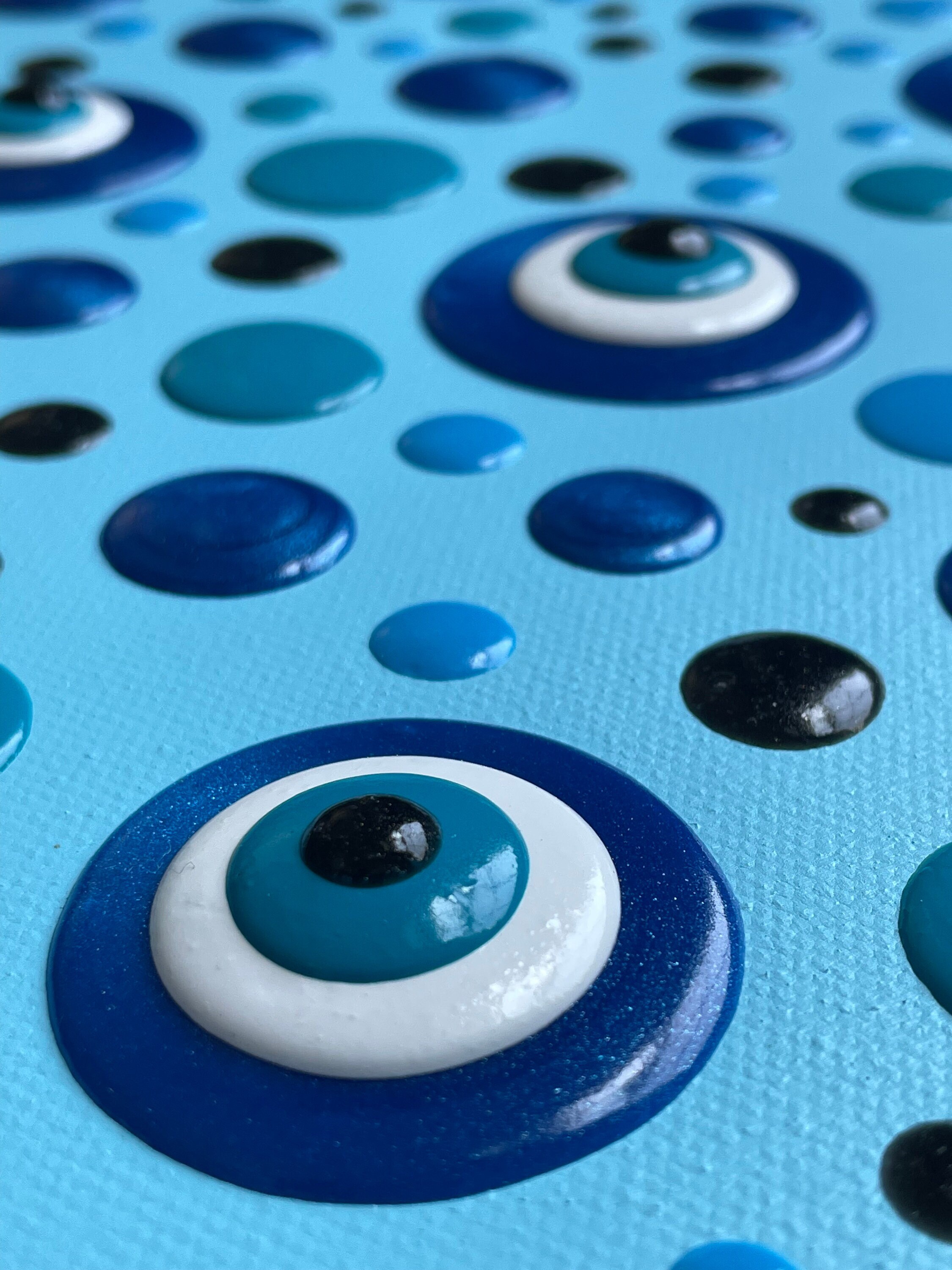 Hand Painted 3D Evil Eye Blob Art - Etsy