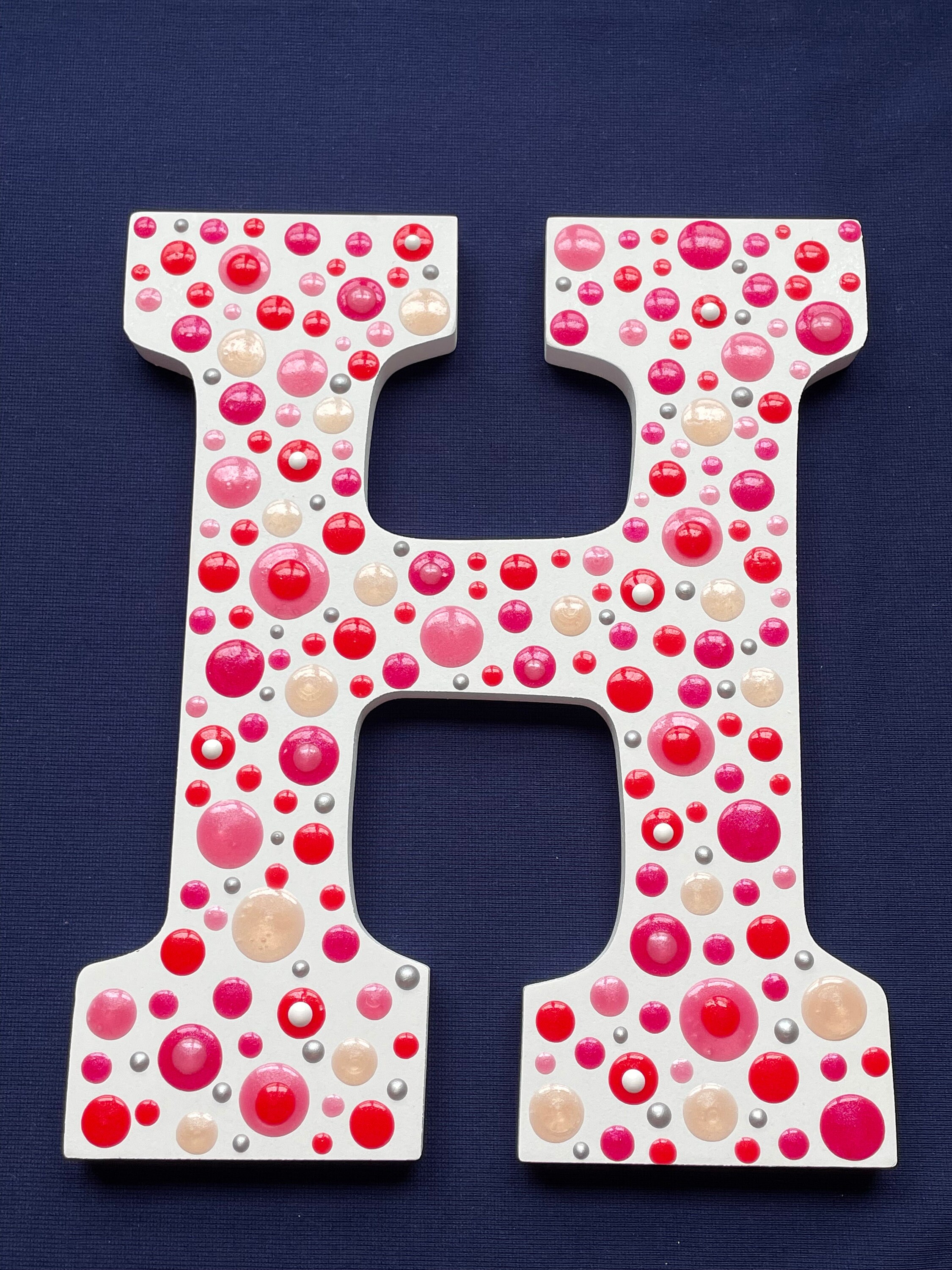 Custom Hand Painted 3D Letter H Blob Art - Etsy
