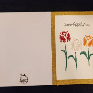 3 Tulips String Art Greeting Card - Etsy