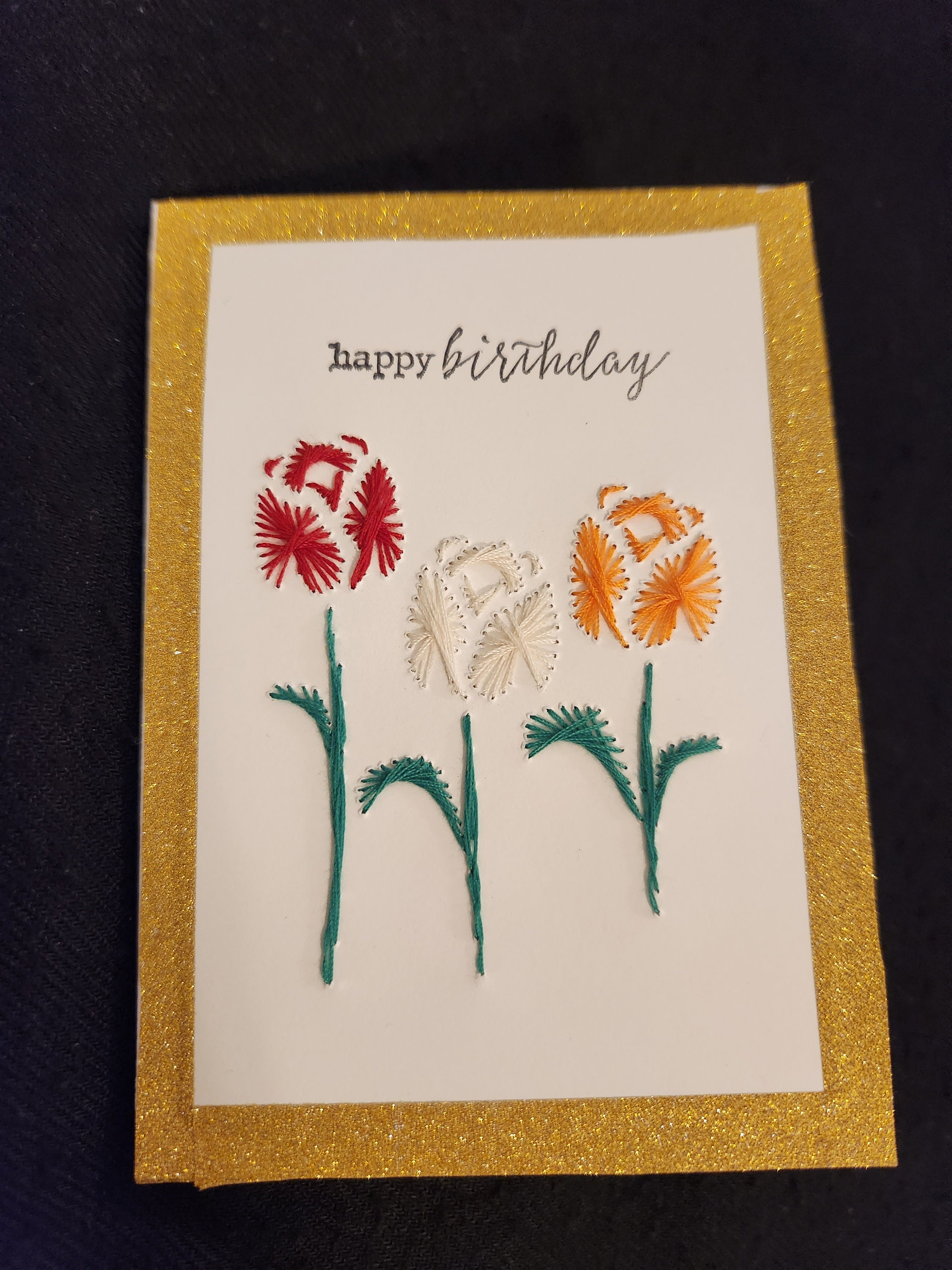 3 Tulips String Art Greeting Card - Etsy