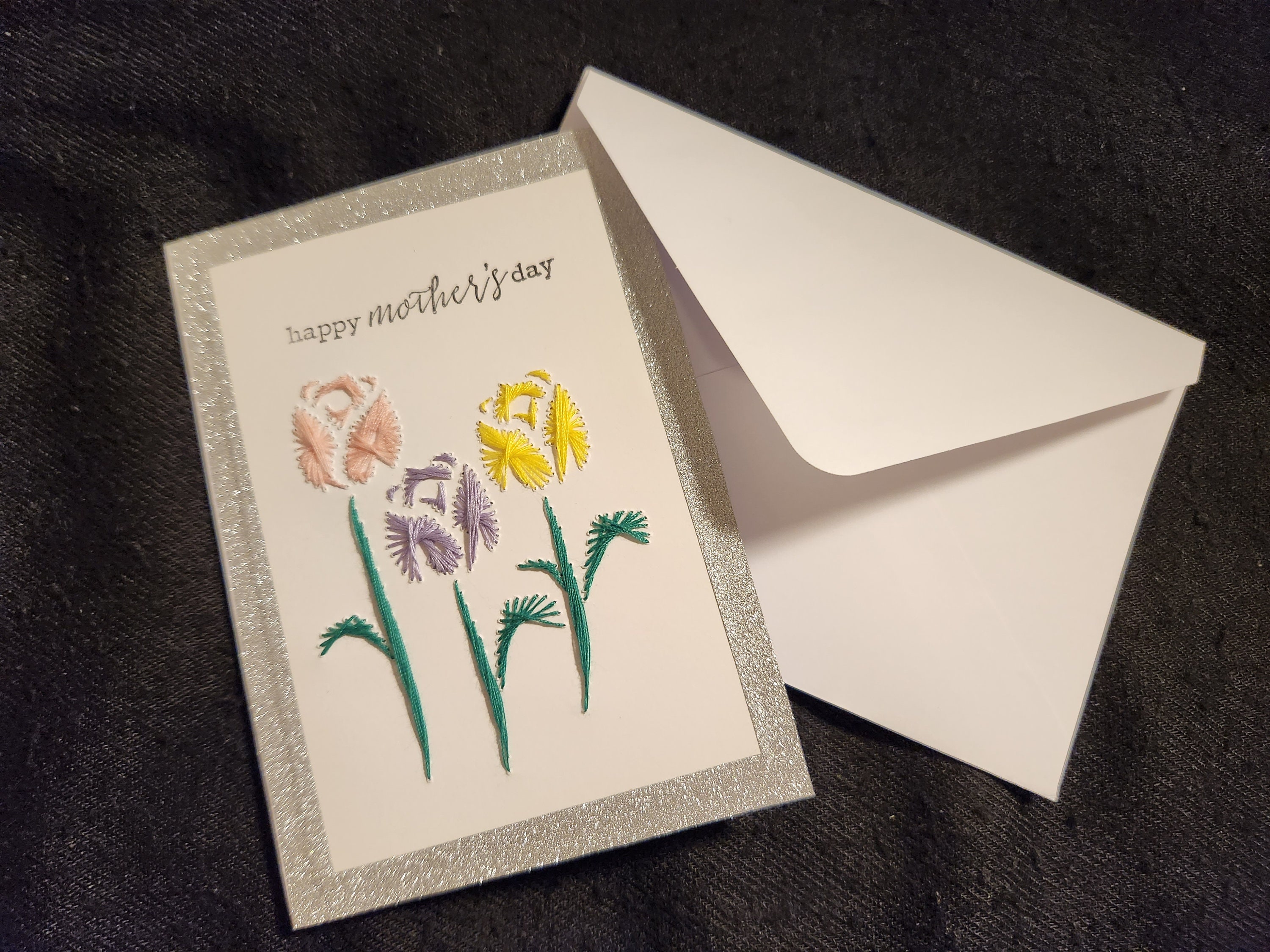 3 Tulips String Art Greeting Card - Etsy