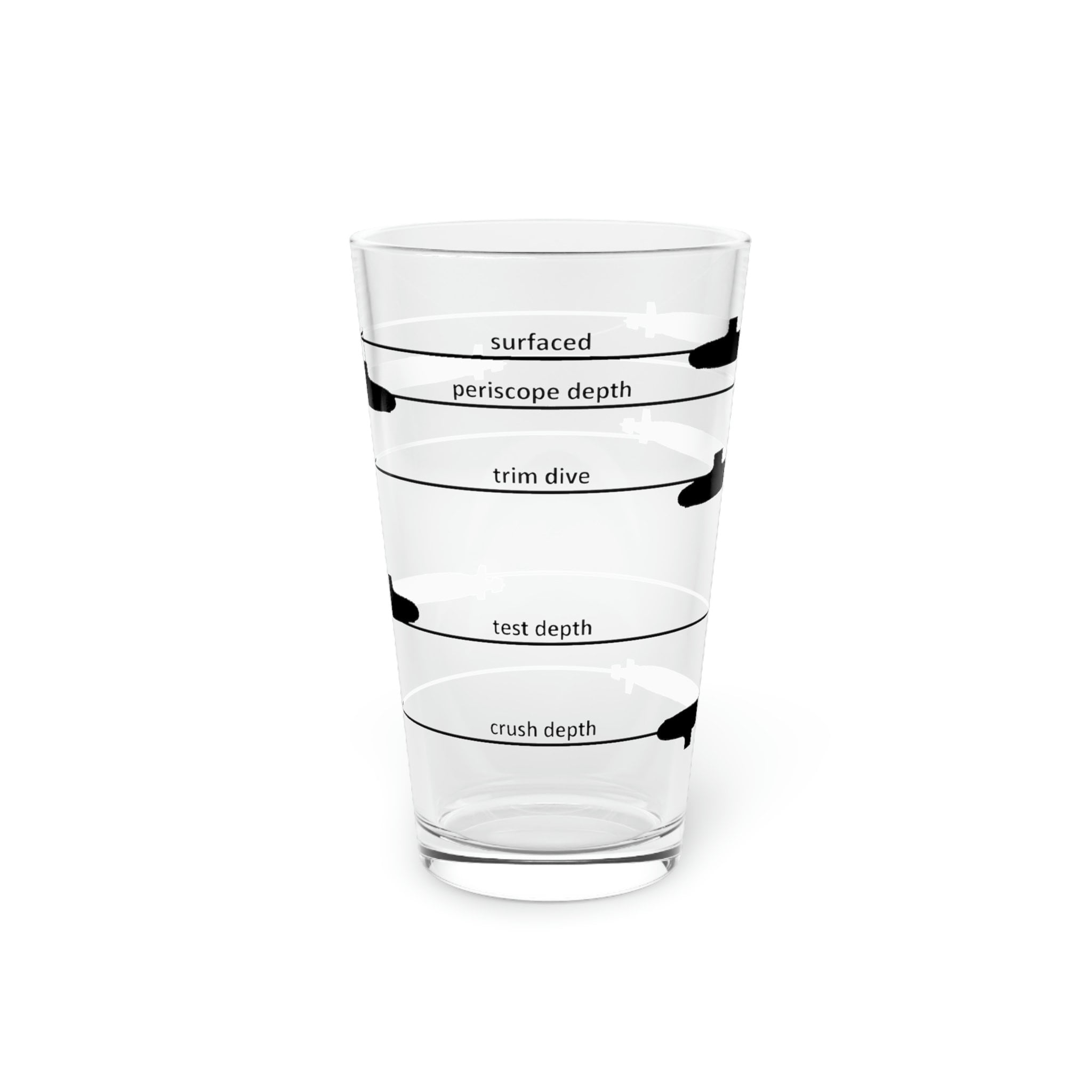 Maximum Drinking Depth virginia Class Submarine Pint Glass - Etsy