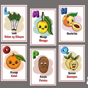 Fruits and Vegetables Filipino Words - Tagalog Words - Prutas at Gulay ...