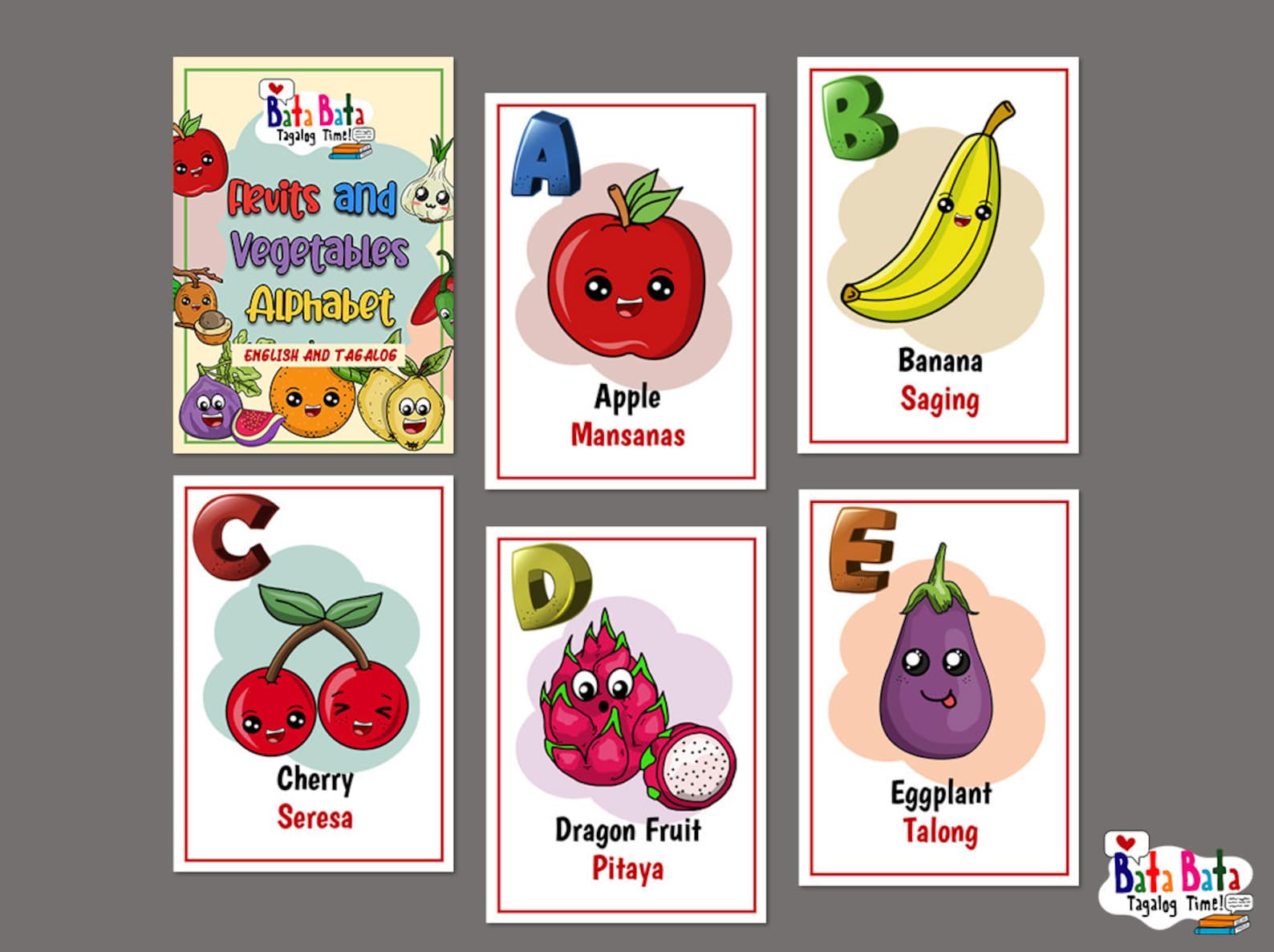 Fruits and Vegetables Filipino Words - Tagalog Words - Prutas at Gulay ...