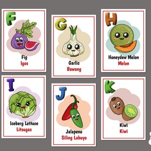 Fruits and Vegetables Filipino Words - Tagalog Words - Prutas at Gulay ...