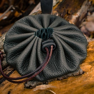 Handmade Italian Leather Drawstring Pouch - Etsy