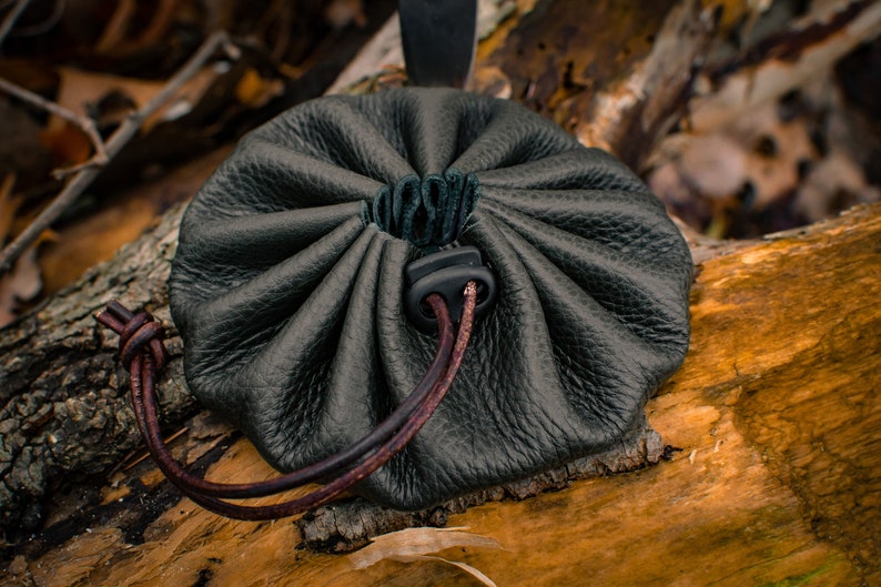 Handmade Italian Leather Drawstring Pouch - Etsy