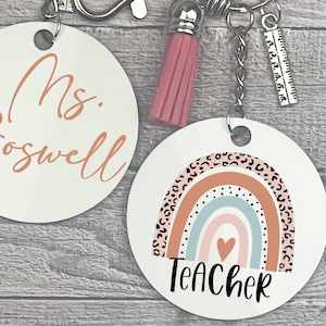 Personalized Teacher Keychains, Keychains, Custom Teacher Keychain ...